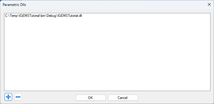 Add DLL to Parametric shapes in IGEMS – IGEMS Support center