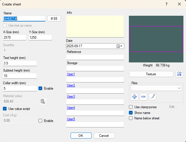 Sheet Create – IGEMS Support center